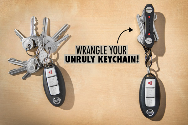 Key Ninja Keychain: Organize up to 30 keys + Dual LED Lights