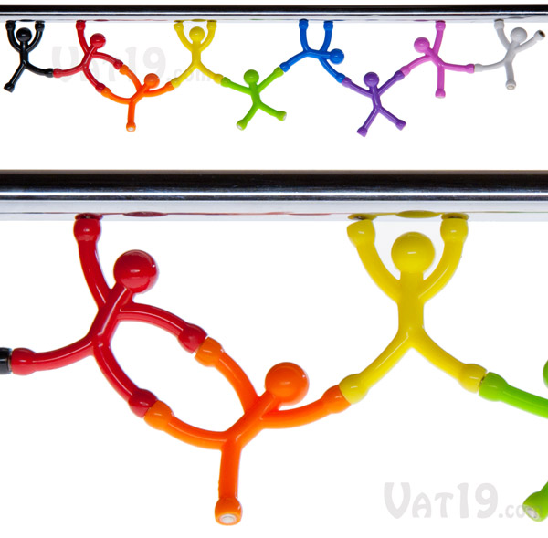 Q-Man Magnets: Flexible figures with magnetic hands and feet