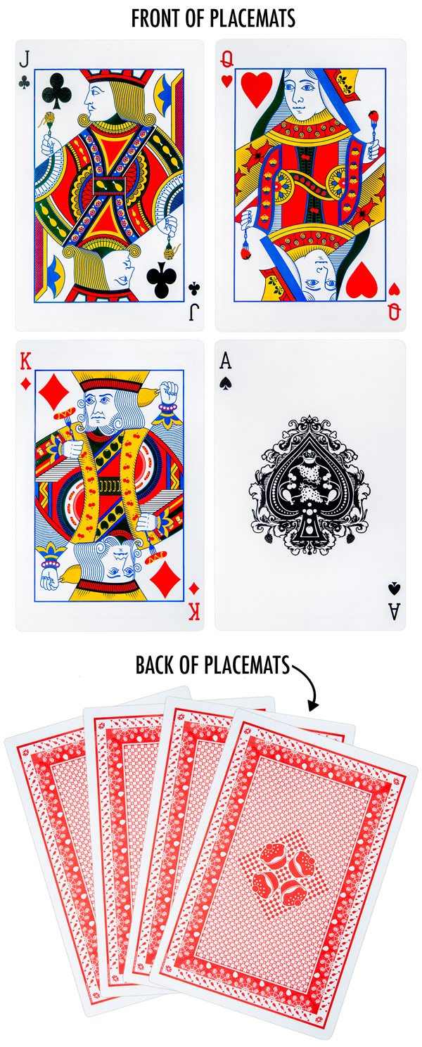 Royal Placemats: Placemats styled after playing cards.