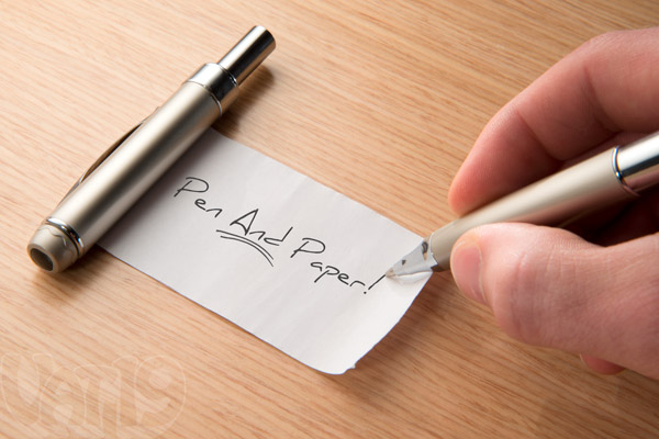 Scroll Pen: The ballpoint pen with a built-in scroll of paper.