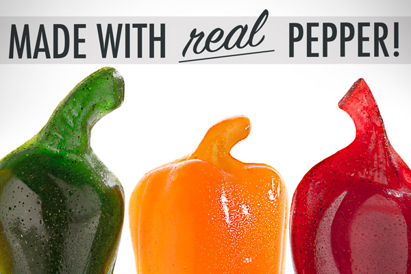 Spicy Gummy Peppers: 3-Pack