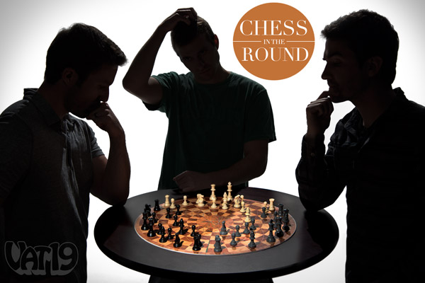 Three Man Chess: A 3-person chess board
