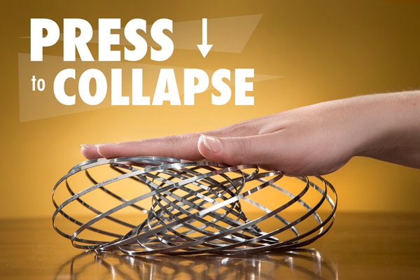 Toroflux: Slinky-like toy made from a single band of metal.