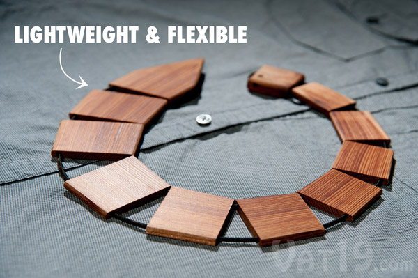 The Wood Tie: Necktie made from the wood planks of an old barn.