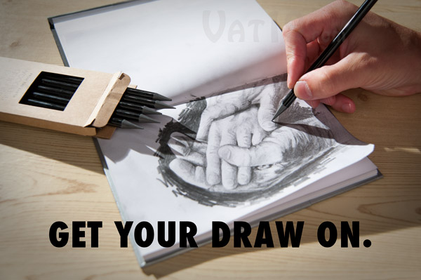 Woodless Graphite Pencils: Set of eight 2B pencils.