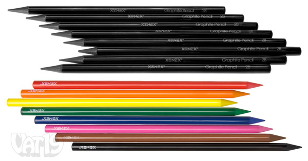 Woodless Graphite Pencils: Set of eight 2B pencils.