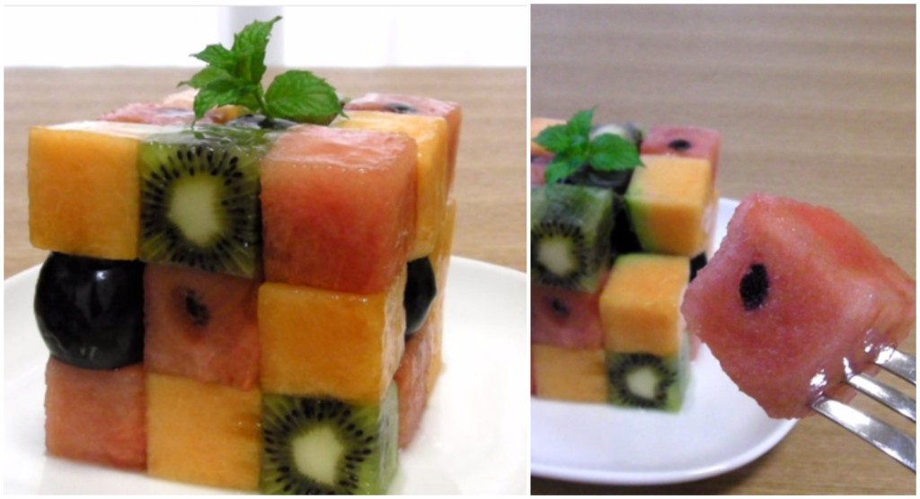How to Make a Healthy, Edible Rubik’s Cube Dessert