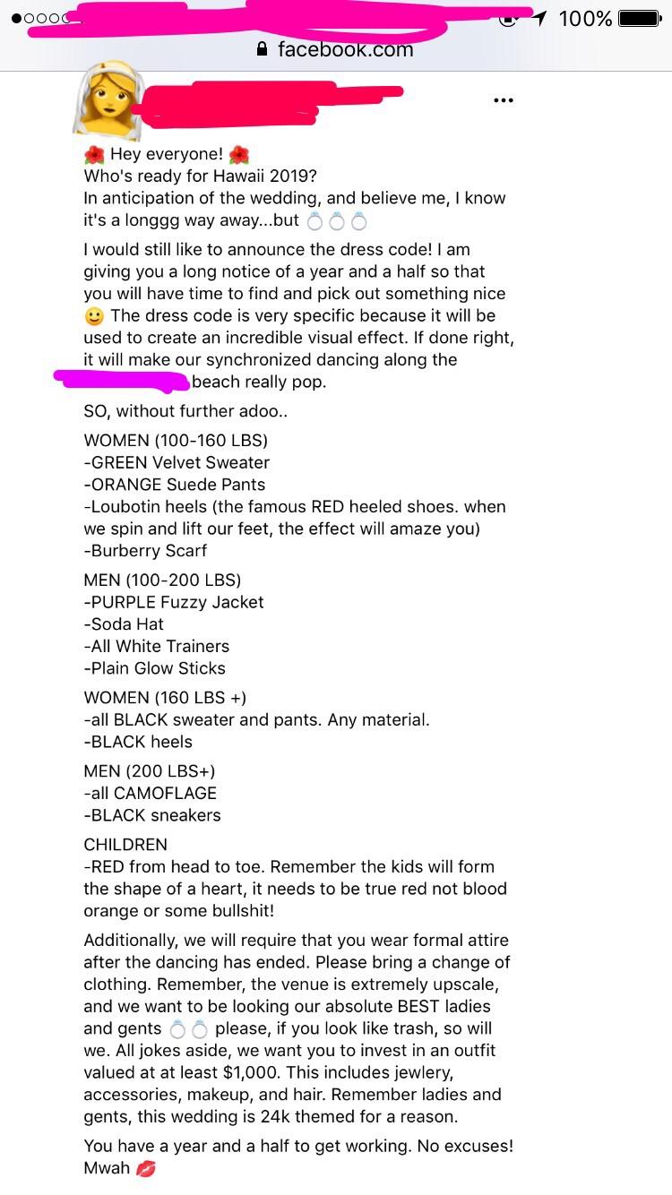 Bride Gets Shamed on Reddit After Asking Guests to Adhere to Her Dress ...