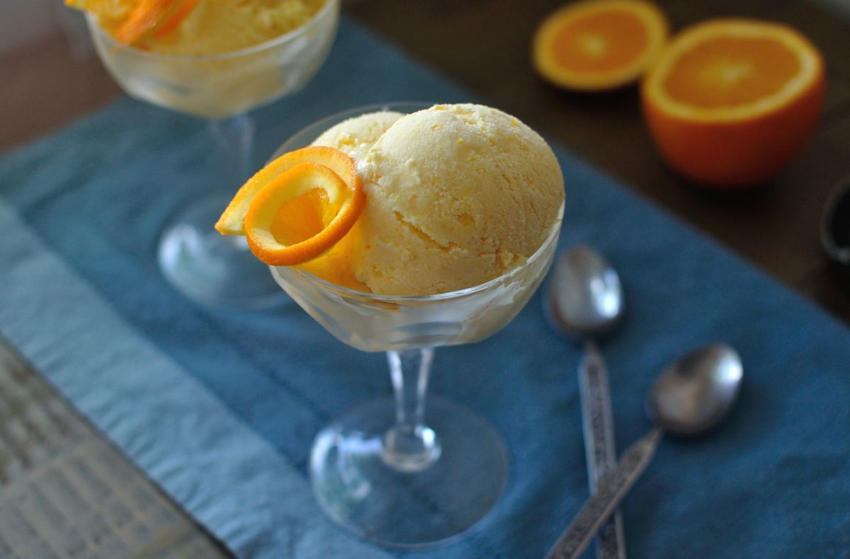 4-Ingredient Homemade Orange Creamsicle Ice Cream
