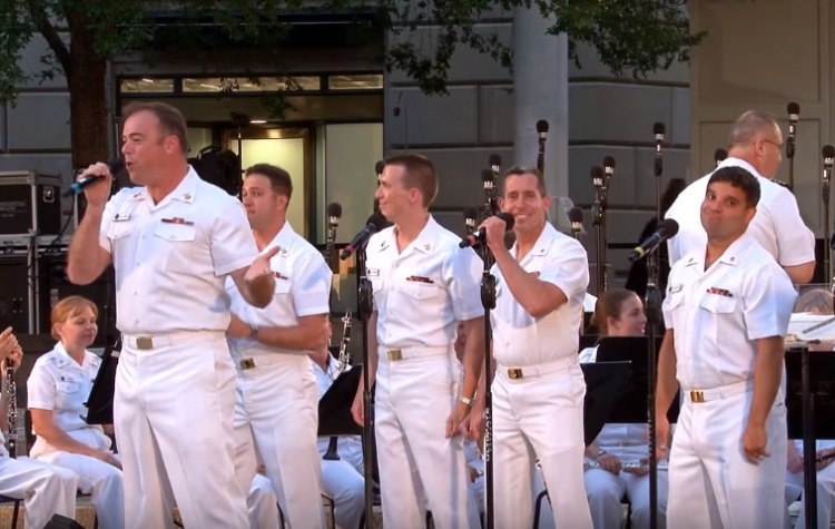 Five Sailors Get Up On Stage and Wow the Crowd with Selections from the ...