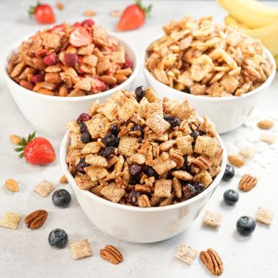 Blueberry Chex Party Mix: 3 Ways