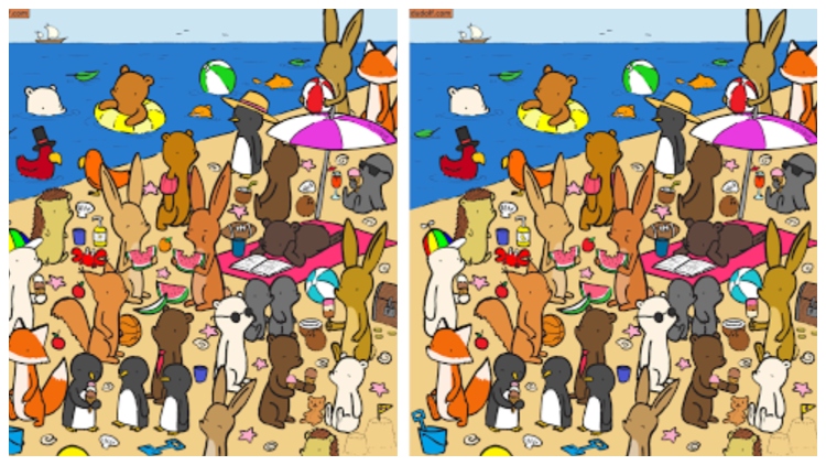 Artist Challenges Us to Find 7 Differences Between These Two Pictures