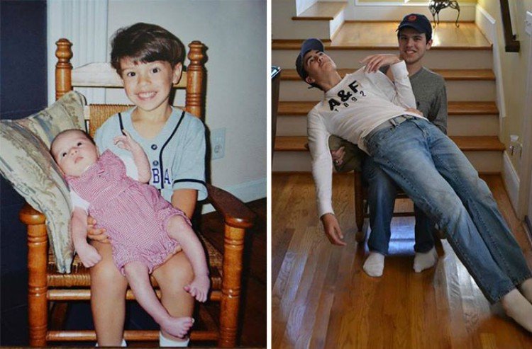 Here Are 21 Adults Who Hilariously Recreated Memorable Pictures from ...
