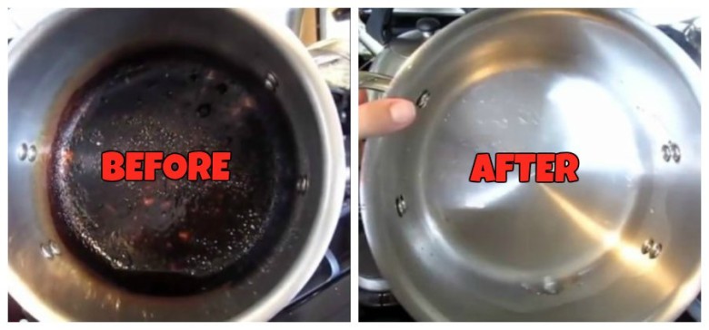 Trick to Make Burnt Pots Sparkle Again