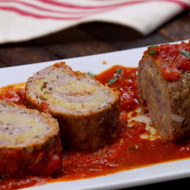 Pasta-Stuffed Meatloaf Roll