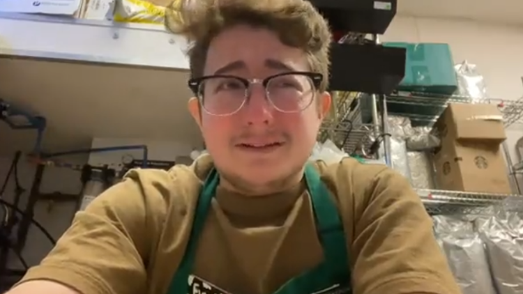 Starbucks Employee Breaks Down Crying After Being Scheduled To Work 8 Hours