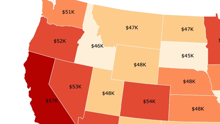 Map Reveals What Is Considered a Living Wage In Each State