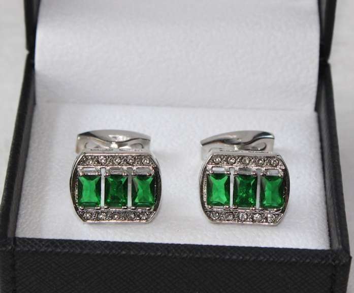 Golden color Jeweled Style Cufflinks By Carelli - U.S. Auction Brokers