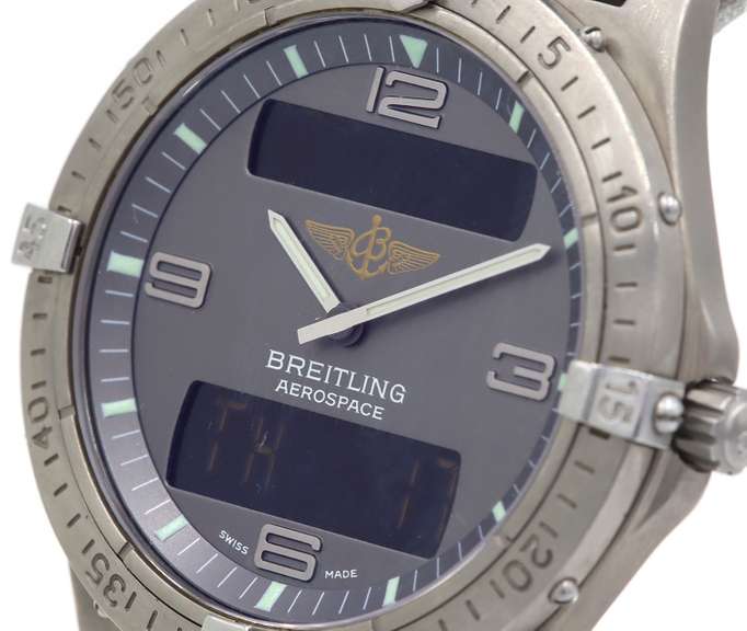 Breitling Aerospace E56062, 41mm Quartz Movement Titanuim Watch - US Auction Online
