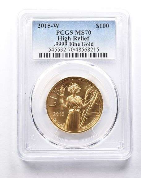 MS70 2015-W $100 American Gold Liberty High Relief 1 Oz Gold PCGS - U.S. Auction Brokers