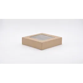 Bakery Box 10X10X2.5 IN Paperboard Kraft With Window 200/Case ...
