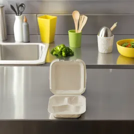 Darnel Naturals® Take-Out Container Hinged With Dome Lid 8X8 IN 3 ...