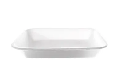 3PP Meat Tray 8.625X6.25X1 IN Polystyrene Foam White Rectangle Heavy ...