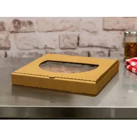 Pizza Box 12X12 IN Corrugated Paperboard Kraft Plain With Window 50 ...