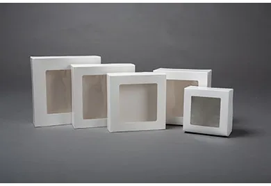 Cake Box 10X10X2.5 IN Paperboard White Square 4 Corner Beers 1-Piece ...