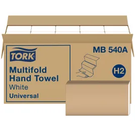 Tork Folded Paper Towel H2 9.5X9.125 IN 3.17X9.125 IN White Multifold Z ...