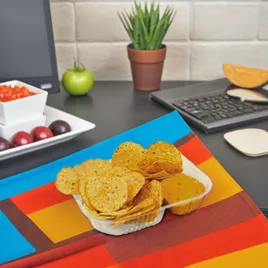 Nacho Take-Out Tray Base 6X8 IN 2 Compartment Plastic Clear Bulk 500 ...