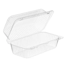 Essentials Bakery Hinged Container 8.5X4.438X3.5 IN RPET Clear Rectangle Deep 300/Case ...