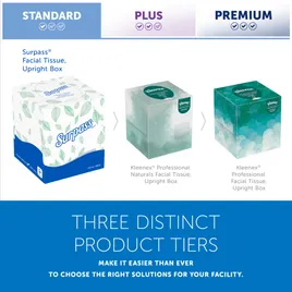 Surpass® Facial Tissue 8.3X7.8 IN 2PLY Tissue Paper White Cube Box ...