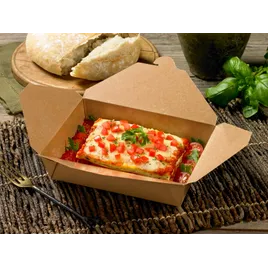 Bio-Pak® Take-Out Box Fold-Top 8.083X6.25X1.875 IN Paper Kraft 200/Case ...
