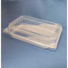 Pastry Hinged Container With Dome Lid 9X6.5X2.5 IN OPS Clear Rectangle ...