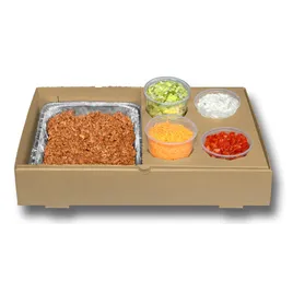 The Catering Box SIDE BAR 21X13.25X4 IN 8 Compartment Corrugated ...