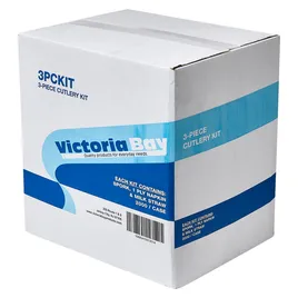 Victoria Bay 3PC Cutlery Kit PP Medium Weight With 8X10 Napkin,Milk ...