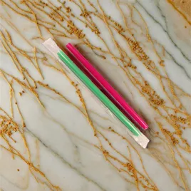 Colossal & Boba Straw 0.394X9 IN Plastic Assorted Cello Wrapped ...