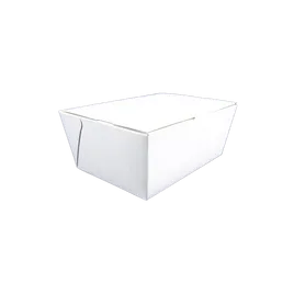 ChampPak #4 Take-Out Box 7.75X5.5X3.5 IN Paperboard White Classic 160 ...