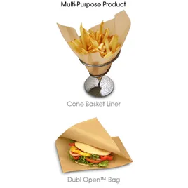 Bagcraft® EcoCraft Dubl Open® Bag 9X10 IN Wax Coated Paper Kraft Grease ...