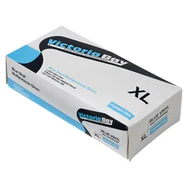 Victoria Bay General Purpose Gloves XL Blue Vinyl Disposable Powder ...