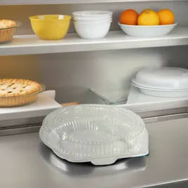 Pie Hinged Container With Dome Lid 10 IN OPS Clear Round Shallow 100 ...