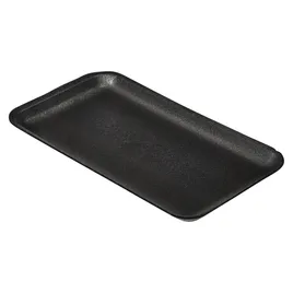 10S Meat Tray 5.88X10.75X0.63 IN Polystyrene Foam Black Rectangle 500 ...