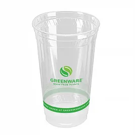 Greenware® Cup 32 OZ PLA Clear Stock Print 300/Case | Imperial Dade