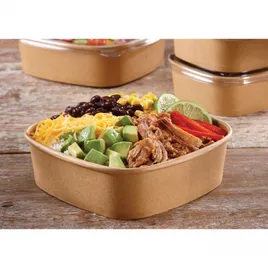 Bowl 24 OZ Paper Kraft Square 300/Case | Imperial Dade