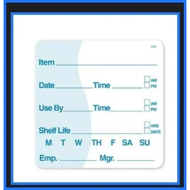 Shelf Life Label 2X2 IN Universal 250/Roll | Imperial Dade