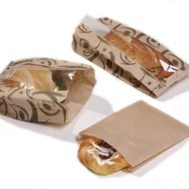 Bag 6.5X1X8 Paper Kraft Grease Resistant 2000/Case | Imperial Dade