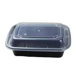 Take-Out Container Base & Lid Combo With Dome Lid 12 OZ Plastic Black ...