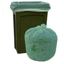 Compostable Liner 40X46 IN 45 GAL Green Biopolymer 1MIL 100/Case ...