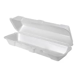 Hoagie & Sub Take-Out Container Hinged XL 12X4X3 IN Polystyrene Foam ...